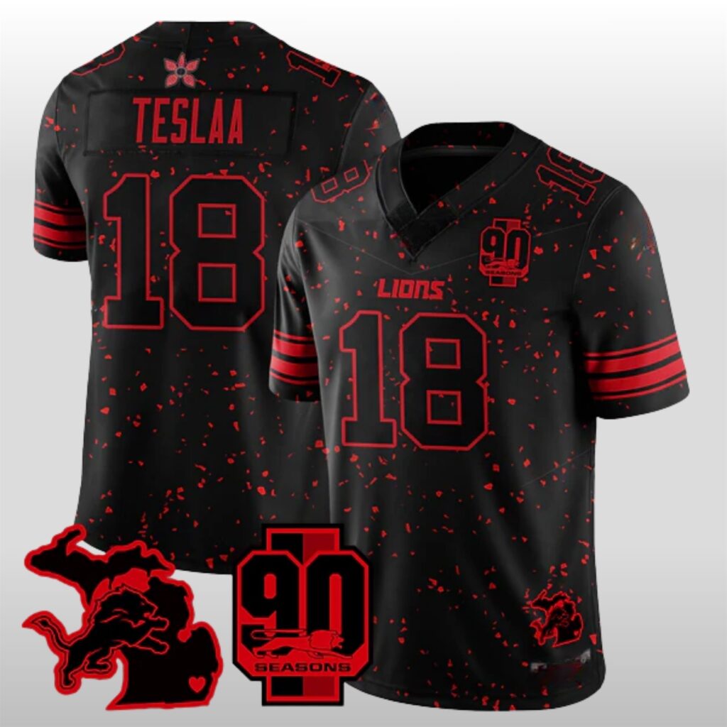 Lions Stranger Things 2026 90 Seasons Football Jersey - Zerelam
