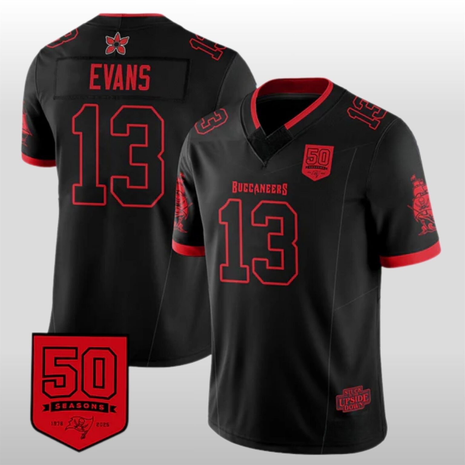 Tampa Bay Stranger Things 2026 50 Seasons Football Jersey - Zerelam