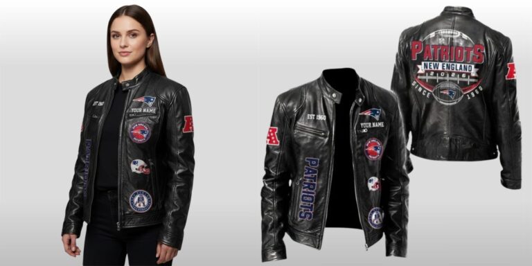Why Trending: The NE Patriots Since 1960 Motorcycle Leather Jacket Is ...