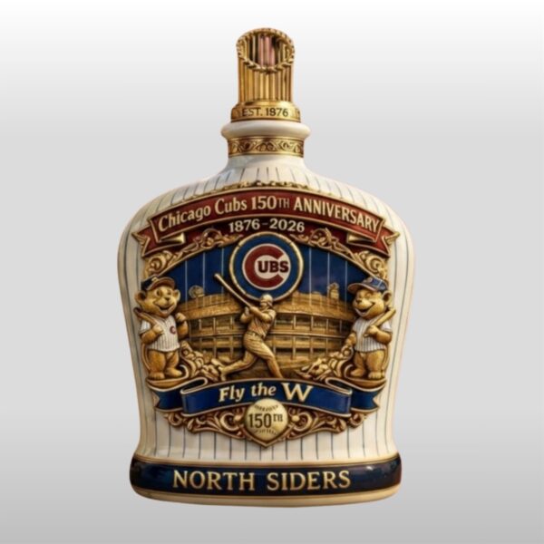 1876-2026 Chicago Cubs 150th Anniversary North Siders Whiskey Bottle